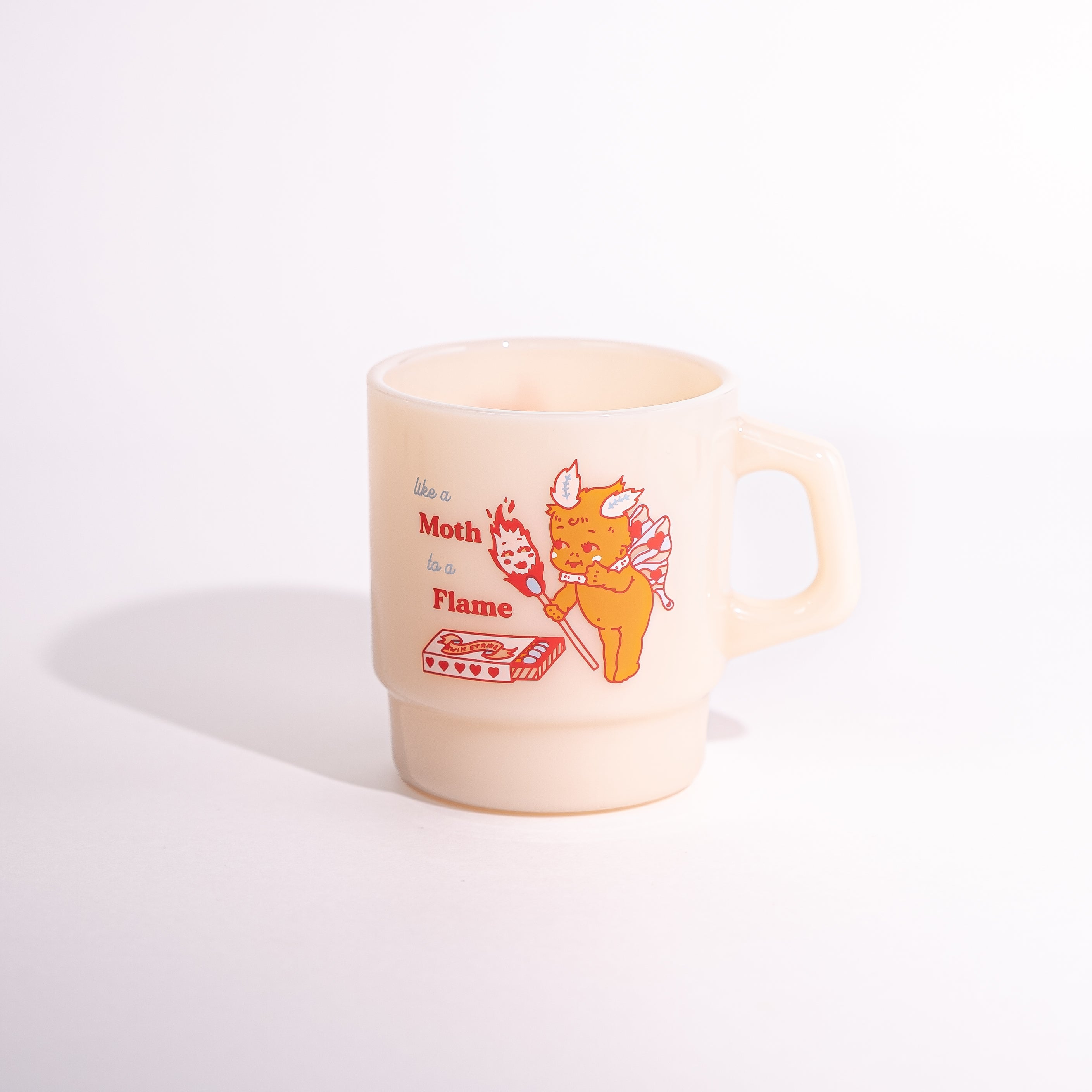 Moth to a Flame Mug - Vintage Diner Kewpie | 8oz Coquette Valentine ...